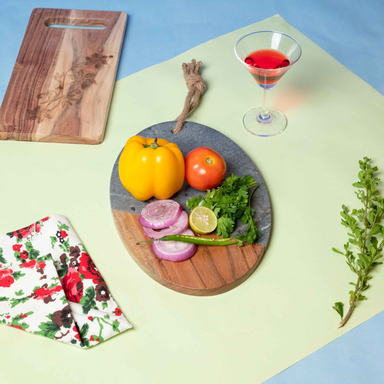 PINK GREY MARBLE PLATTER